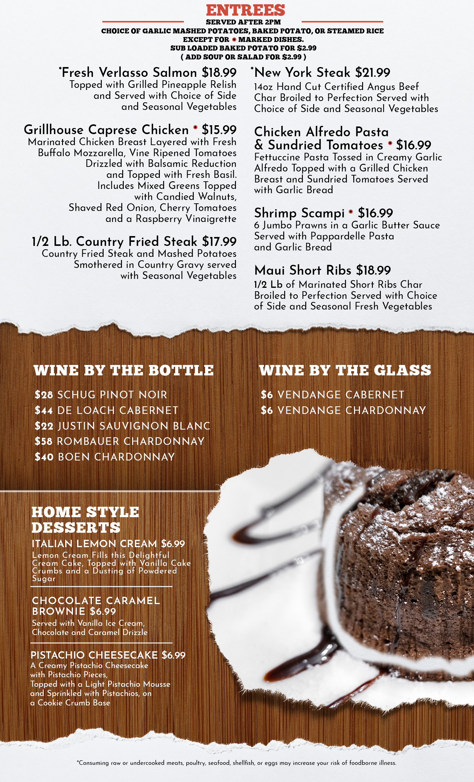 VGC Menu – Verdi Grillhouse & Casino